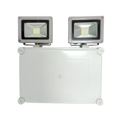 China 2500lm IP65 Waterproof Rechargeable LED Twin Spot Emergency Light 220-240V for sale
