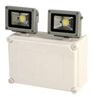 China Waterproof 2x10W LED Emergency Lamp Twin Spot Light IP65 1000lm 3h for sale