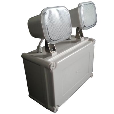 China 12W IP65 Waterproof LED Twin Spot Emergency Light 220V Battery Operated 3 Hours for sale