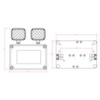 China IP65 Waterproof 12W Twin Spot LED Emergency Light 6500K 3 Hours Duration for sale