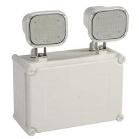 China IP65 Waterproof Rechargeable Twin Spot Emergency Light 220V 3 Hours 600 Lumens for sale