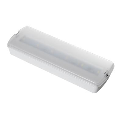 China 220V Surface Mounted LED Rechargeable Emergency Lamp with 3 Hours Backup and Plastic Construction for sale