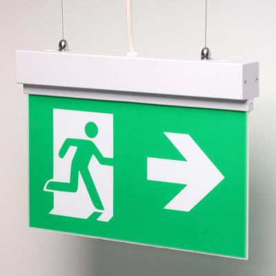 China Double Sided Emergency LED Exit Sign 3 Hours Backup IP20 220V 240V 3 Year Warranty for sale