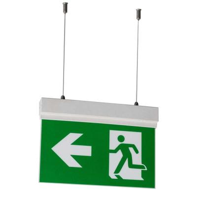 China Double Sided Rechargeable LED Emergency Exit Sign 3 Hours Backup Li-ion Battery 220V-240V for sale