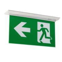 China Double Sided Rechargeable LED Emergency Exit Sign 3 Hours Backup Li-ion Battery 220V-240V for sale
