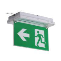 China Ceiling Recessed Emergency Exit Sign Light IP65 5730 SMD LED 3.6V Ni-Cd Battery for sale