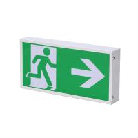 China Wall Surface Mounted Built-in Battery LED Rechargeable Emergency Exit Light Double Sided Exit Sign for sale
