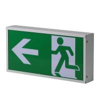 China Wall Surface Mounted Built-in Battery LED Rechargeable Emergency Exit Light Double Sided Exit Sign for sale