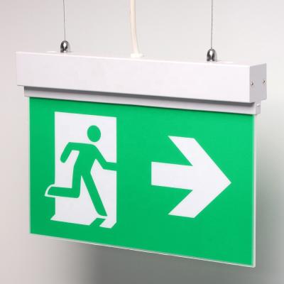 China Rechargeable Double Sided Exit Sign Light 3 Hours Backup IP20 Emergency Lighting 220V-240V for sale