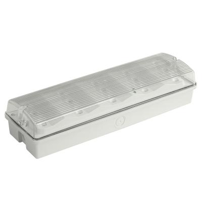 China IP65 Waterproof Maintained Bulkhead LED Emergency Light 345x118x80mm with 3+ Hours Operation for sale