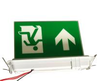 China Small Size Ceiling Recessed Double-Side LED Emergency Exit Sign 575x164x70mm IP65 3+ Hours Backup for sale