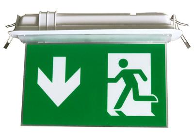 China Industrial LED Plastic Green Running Man Emergency Exit Sign Light 265x30x30mm 220-240V 3 Hour Duration for sale
