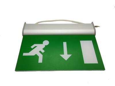 China Rechargeable Double-Sided LED Emergency Exit Sign with 3 Hour Duration, 320mm x 245mm Size for sale