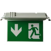China Double-Side LED Emergency Exit Sign with Running Man Graphic - 265x30x30mm, 3 Hour Backup, 220-240V for sale