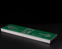 China Plastic Casing LED Emergency Exit Sign Ni-Cd Battery 3.6V 220-240V Maintained for sale