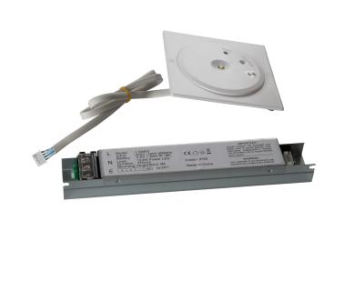 China IP20 LED Recessed Emergency Light Fire Exit Sign 220V 3W LED with 3+ Hour Duration and 210mm Compact Design for sale