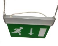 China Wall Mounted LED Aluminum Exit Sign 320x232mm with 3+ Hour Emergency Duration and IP20 Rating for sale
