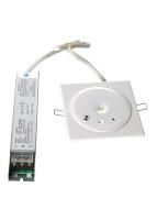 China CE Approved Recessed LED Downlight Fire Emergency Light 1W SMD White LED with 3+ Hours Duration and IP20 Rating for sale