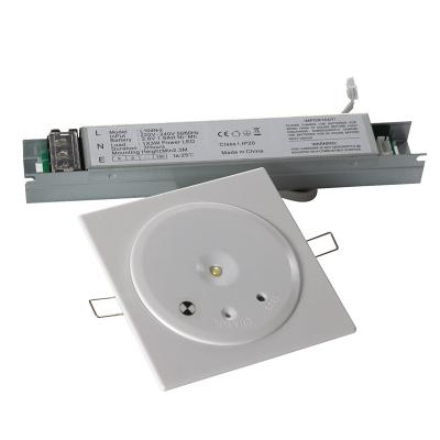 China Steel Casing 3W LED Emergency Downlight with 3+ Hour Duration and IP20 Rating for Ceiling Recessed Mounting for sale