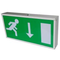 China LED Rechargeable Emergency Exit Sign 392x190mm with 3+ Hour Backup and IP20 Rating for sale