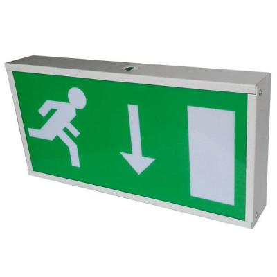 China LED Rechargeable Emergency Exit Sign 392x190mm with 3+ Hour Backup and IP20 Rating for sale