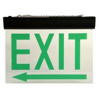 China Automatic Maintained Double Sided Exit Sign 392x250mm with 3+ Hour Emergency Duration for Ceiling Suspended Installation for sale