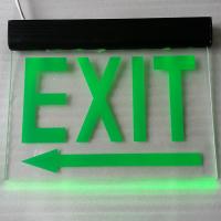 China Automatic Maintained Double Sided Exit Sign 392x250mm with 3+ Hour Emergency Duration for Ceiling Suspended Installation for sale
