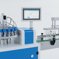 China PLC Control With Touch Screen Syringe Machine Blue And White And Equipment For Syringe Filling And Packaging Applications for sale