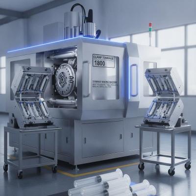 China Clamp Tonnage 1800 Syringe Making Machine with Interchangeable Mold Type Ideal Houseware Products Manufacturing Solution for sale
