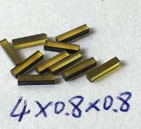 China 3 X 0.6 X 0.6mm 4 X0.8 X0.8mm MCD Diamond Sticks Mono Crystal Diamond Hpht Yellow for sale