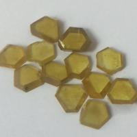China CVD Diamond Lab Grown 3PT/111 MCD Diamond Plate Wire Drawing Die Blanks Yellow for sale
