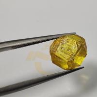 China Yellow Uncut  Rough Diamond Lab Grown Synthetic Diamond For Gem for sale
