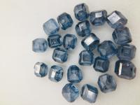 China Light Blue color HPHT rough diamond, Dark blue color rough diamond stone, uncut lab grown blue diamond Boron doped hpht diamond 0.1-5ct for sale