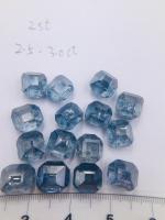 China Light Blue color HPHT rough diamond, Dark blue color rough diamond stone, uncut lab grown blue diamond Boron doped hpht diamond 0.1-5ct for sale