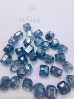 China Light Blue color HPHT rough diamond, Dark blue color rough diamond stone, uncut lab grown blue diamond Boron doped hpht diamond 0.1-5ct for sale
