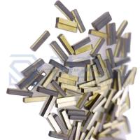 China SCD11 4x0.6x0.6mm Yellow HPHT Diamond Plate With Full Four 90 Degree Corners for sale