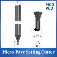 China Micro Pave Setting Cutter PCD MCD Diamond Tools Precision Positioning for sale