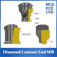 China Diamond Contour End Mill MCD PCD CVD Tools For Aerospace Medical Precision Molding for sale