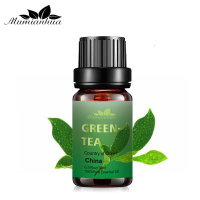 China 10ml Organic Green Tea Essential Oil Perfume 100% Pure Natural Essential Oil ODM for sale