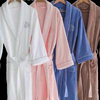 China Unisex Cotton Terry Bathrobe Soft With Pure Colour Pattern Durable Stitching Materials for sale