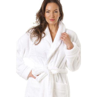 China Custom Soft Terry Towelling Dressing Gown 100% Cotton With Solid Pattern for sale