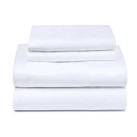 China Luxury White Hotel Fitted Sheets Hotel Style Bed Sheets With Woven Technics for sale