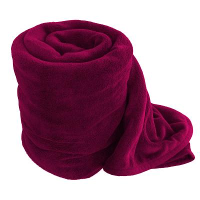 China Warm Plain Polyester Fleece Blanket King Size Microfiber Blanket for sale