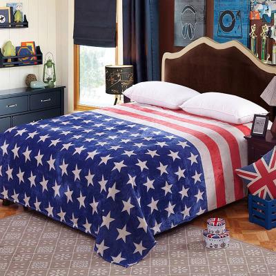 China Comfortable Customized Hotel Flannel Blanket Hotel Elements Blanket for sale