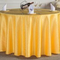 China Jacquard Wrinkles Resistant Round Fabric Tablecloths Party Table Cloth for sale