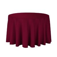 China Waterproof Round Table Covers Round Polyester Tablecloths For Restaurant for sale