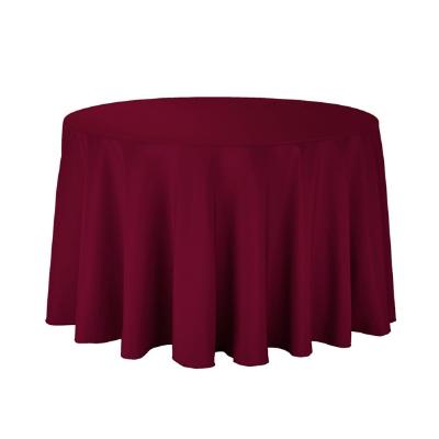 China Waterproof Round Table Covers Round Polyester Tablecloths For Restaurant for sale