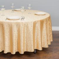 China Jacquard Custom Table Covers Round Linen Tablecloths For Indoor for sale
