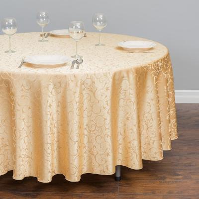 China Jacquard Custom Table Covers Round Linen Tablecloths For Indoor for sale