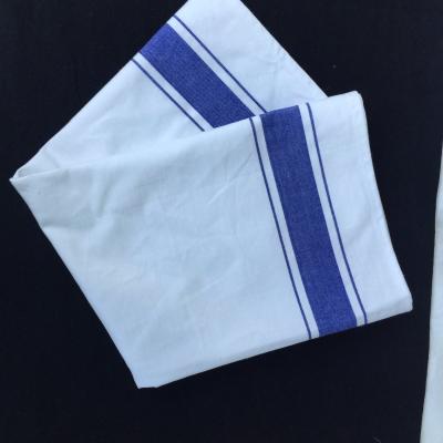 China Custom Logo Cloth Dinner Napkin 100% Cotton With Colored Stripes for sale